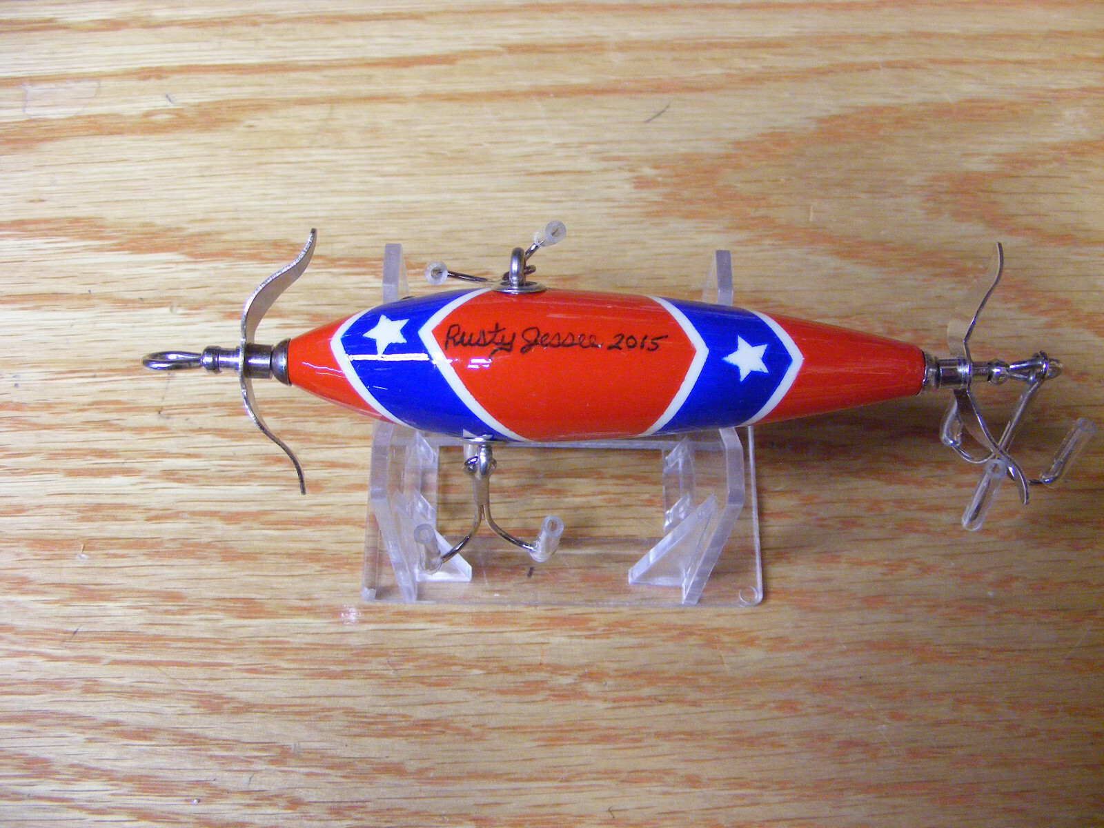 Killer Baits Rusty Jessee Heddon Style 100 Glasseye Lure in Red w/White ...