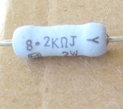2 pcs ERG-2SJ822, 8.2k (8k2) (8200) ohm 2W Metal Oxide Power Resistors ...
