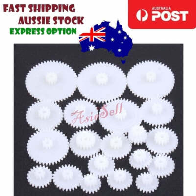 19 Sizes 16-50T Mini Plastic Gear Set Car Kits Motor Gearbox Reduction ...