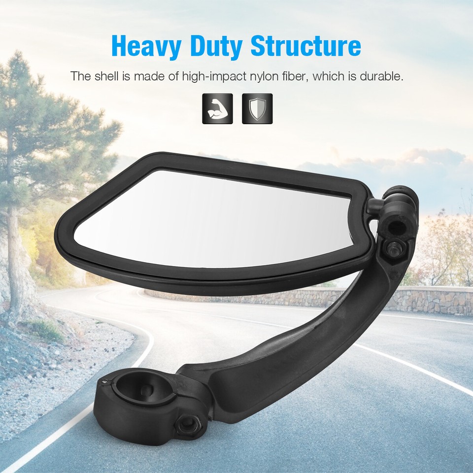 1 Pair E-Bike Handlebar Rear View Mirror Bicycle Rearview Rectangle ...