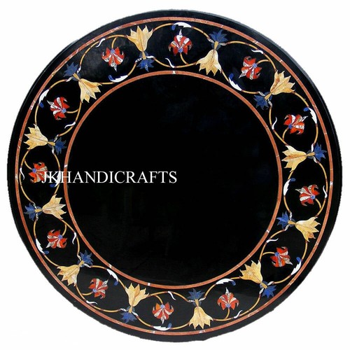 Elegant Marble Ancient Table Top Semi Precious Stones Inlaid Work Home ...
