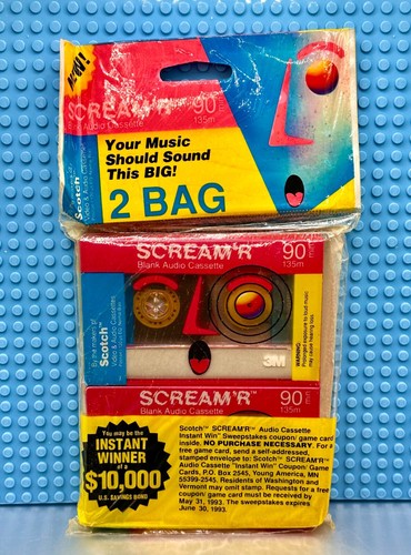 SCOTCH SCREAM'R 90 TWIN PACK BLANK CASSETTE TAPES (2) (NEW) | eBay
