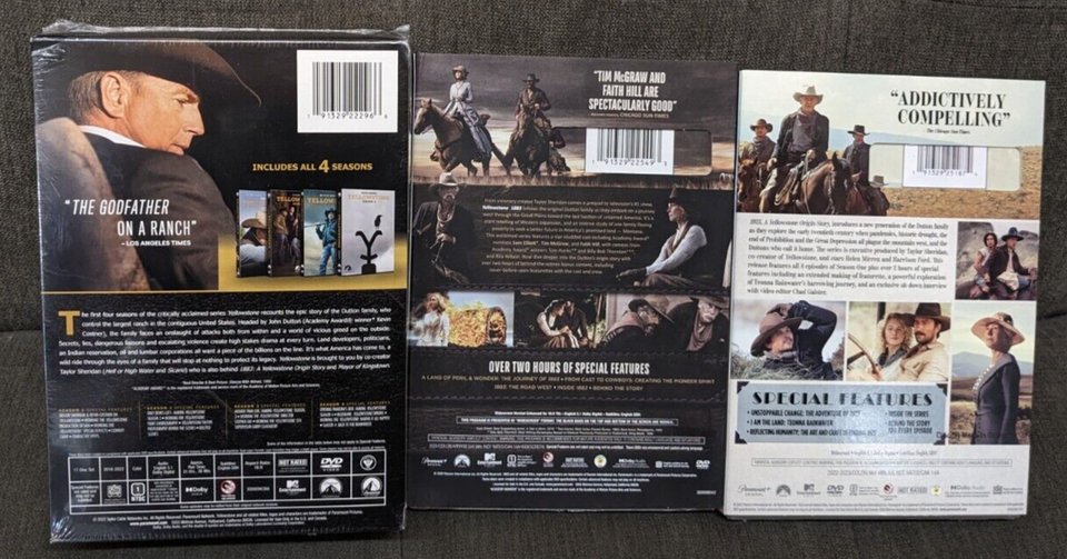 YELLOWSTONE COMPLETE SEASONS 1-4 + 1883: ORIGIN STORY + 1923 - 3 NEW ...