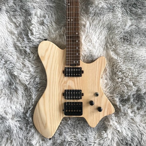 Headless Electric Guitar ASH Body Round Head Stainless Steel Wire ...