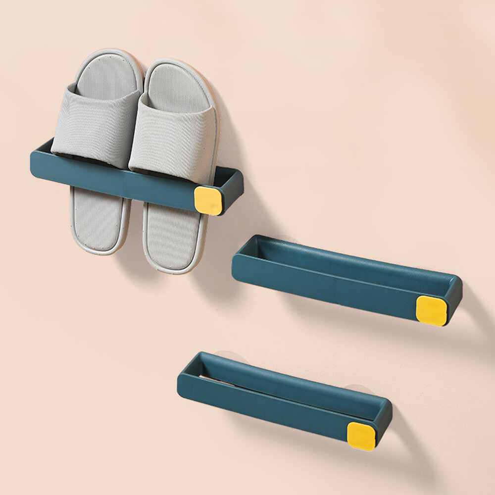 For Bathroom Slipper Wall Door Mounted Holder Shoe Rack Hanging Storage ...