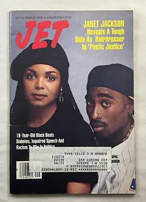 Tupac Shakur 2PAC Janet Jackson Poetic Justice July 19 1993 JET ...