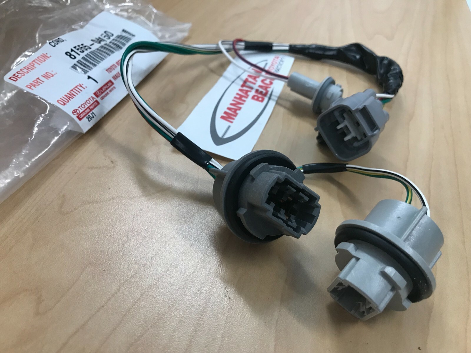 05-15 TACOMA REAR TAIL LAMP LIGHT SOCKET HARNESS 81555-04150 GENUINE ...