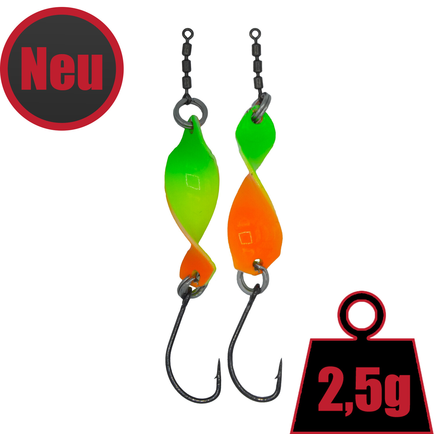 Paradox Fishing Twister Spoons 2,5g I Spoon Set Forellenköder Spoons ...