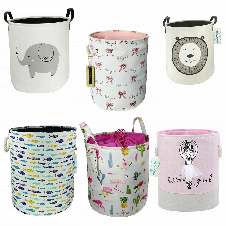 Storage Bins Laundry Hamper Basket Bucket Bin Kid Toy Clothes Organizer ...