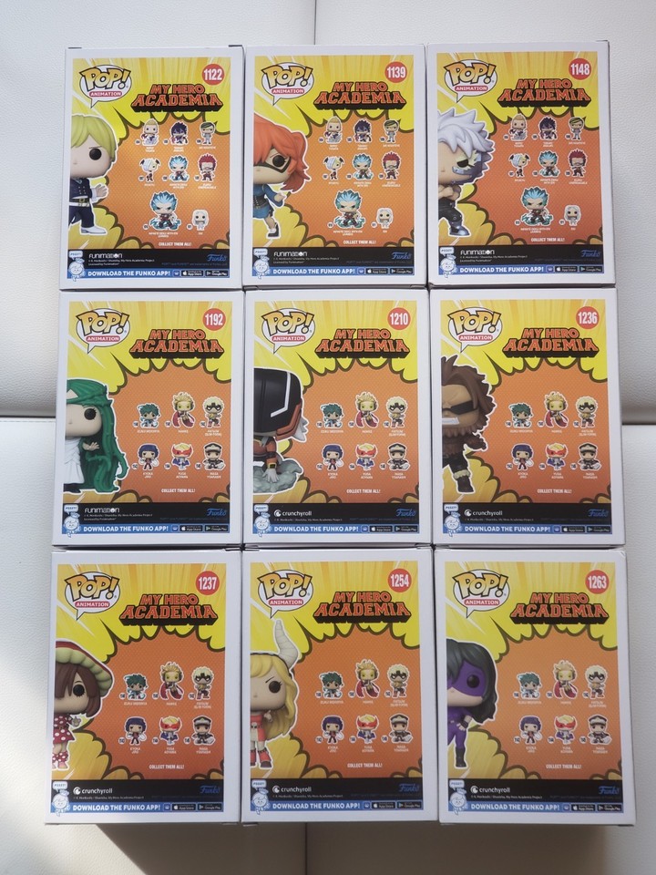Vaulted My Hero Academia Class 1B FunKo Pop Full Set of 9 | eBay