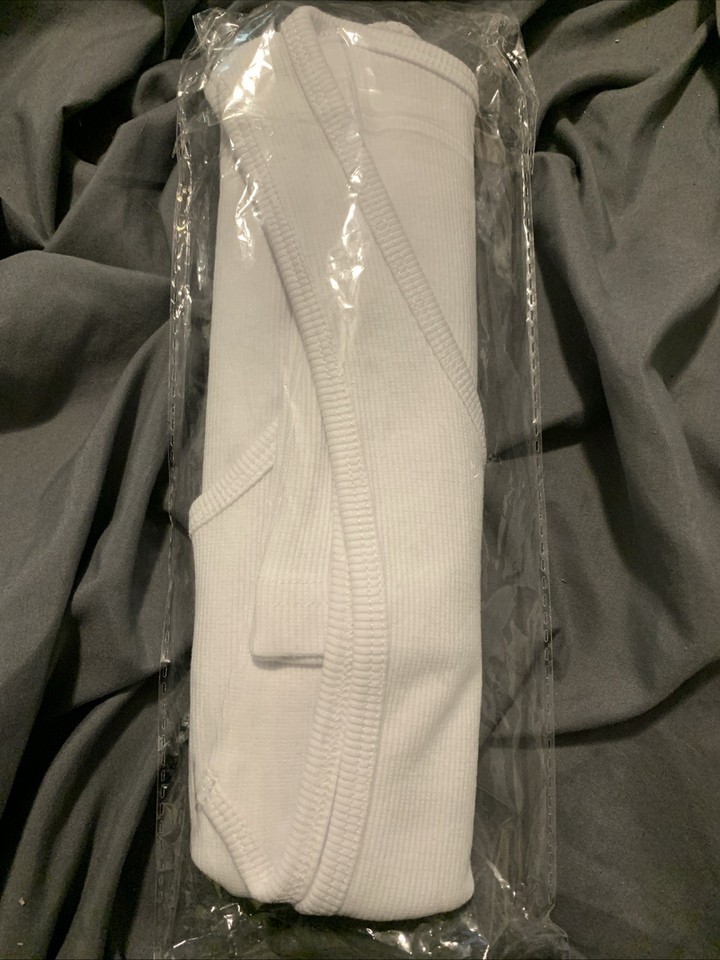 Ekkovision Men’s Core Beater Tank in White, Size Medium, 93% Cotton/7% ...