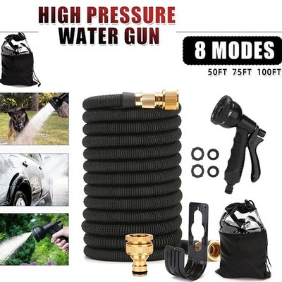 Expandable Flexible Garden Magic Water Hose Pipe W/ Spray Gun 50-100FT ...