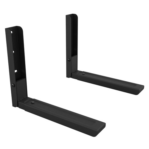 Wall-Mounted Microwave Brackets - Universal Steel Brackets in Black ...