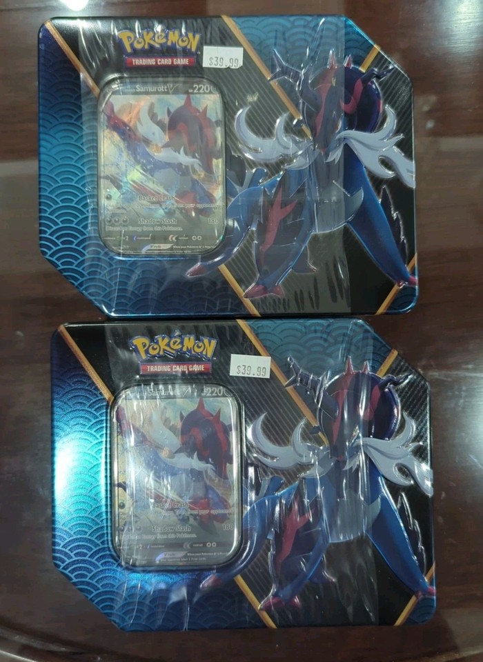 2x Pokemon - Divergent Power Tins - Hisuian Samurott V | eBay