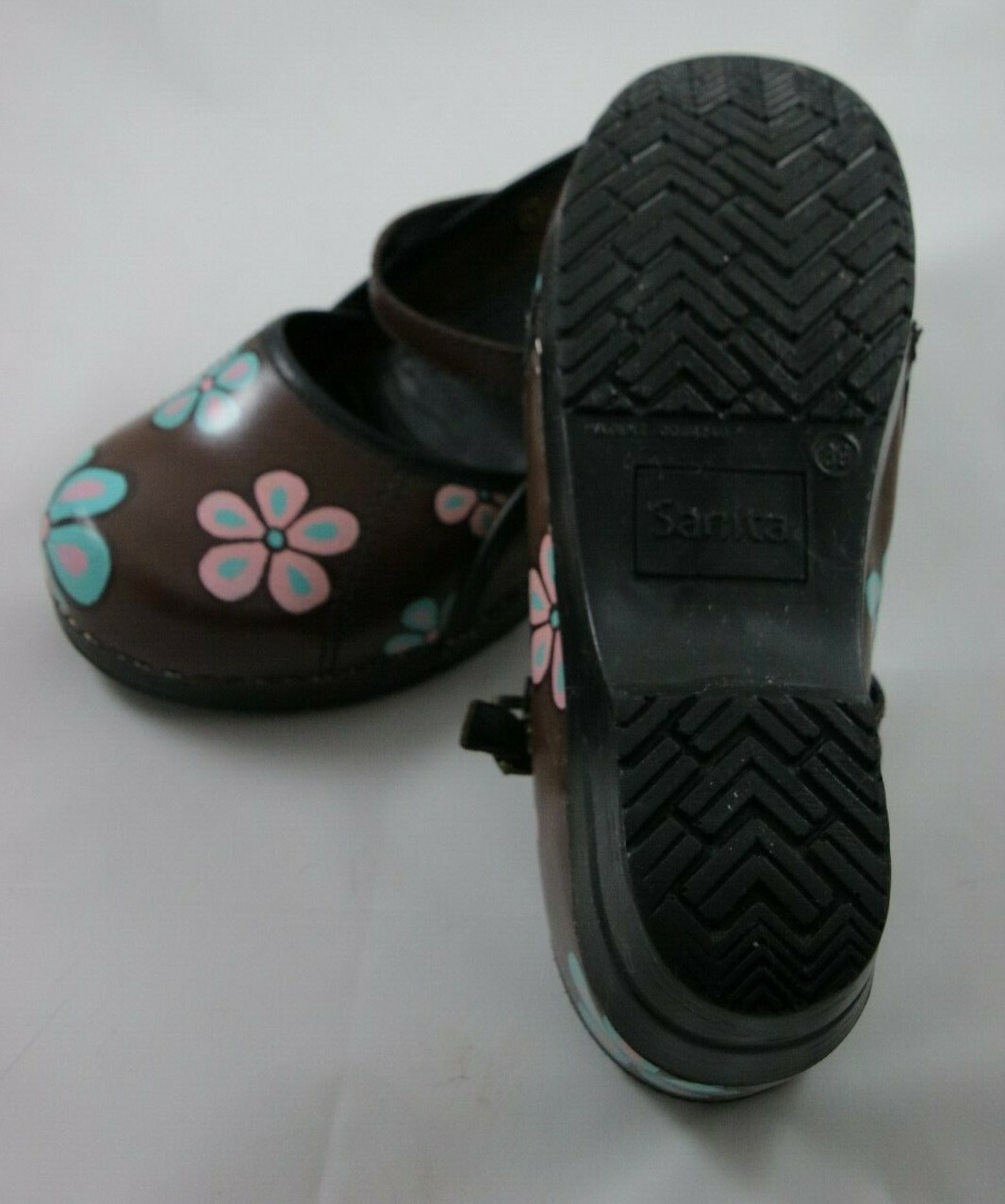 HAND PAINTED Dansko Marcelle Brown Leather Mary Jane … - Gem