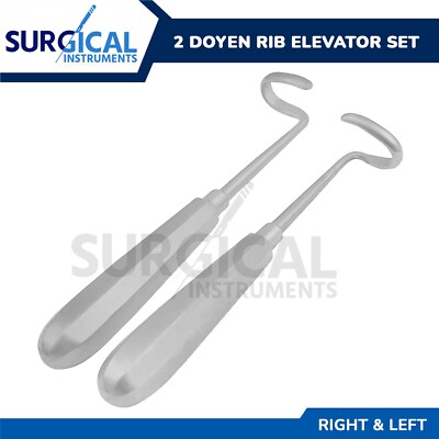 Doyen Rib Elevator Set 1 Left & 1 Right 7" 17.8cm Thoracic Surgical ...