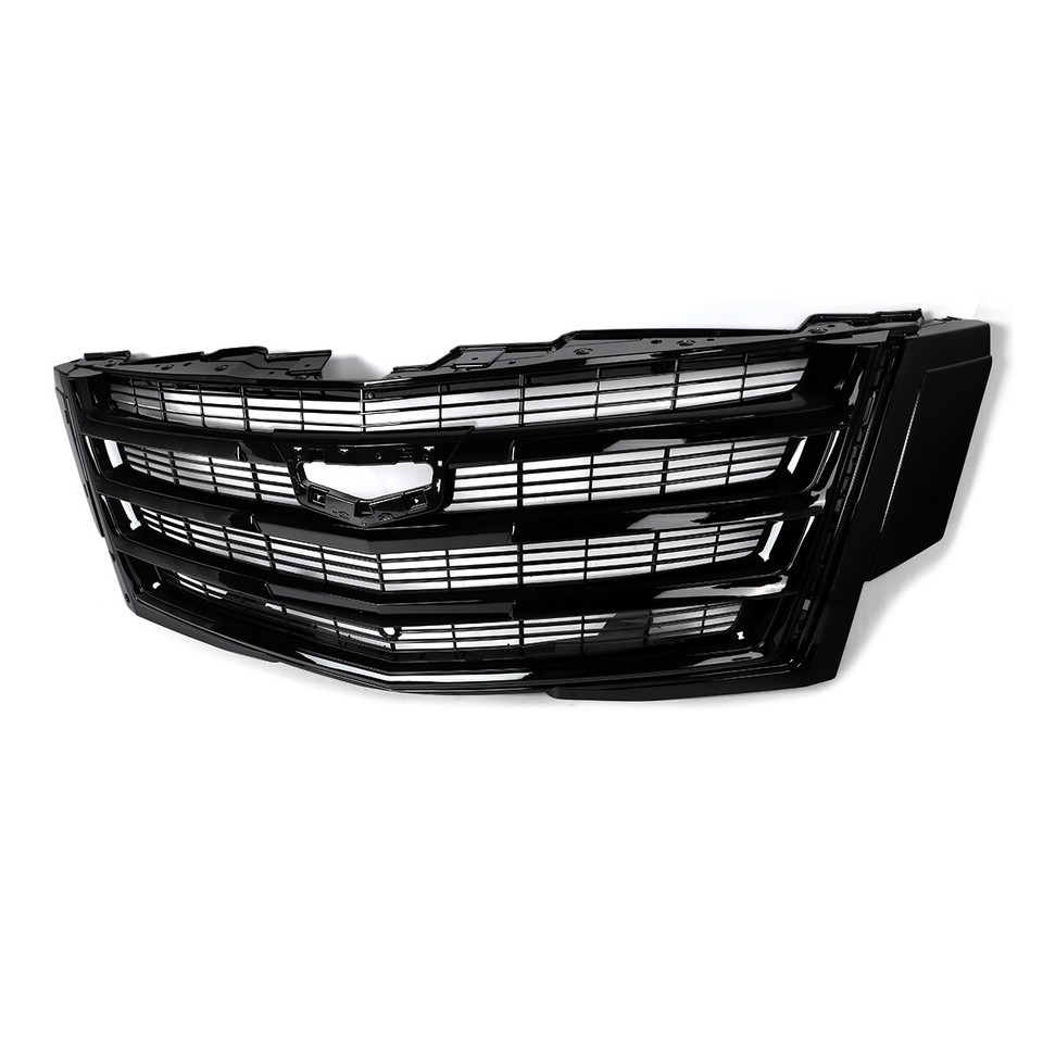 Gloss Black Front Upper Grill Grille For Cadillac Escalade 2015-2020 ...