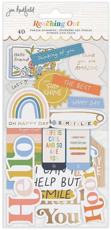 Jen Hadfield Reaching Out Ephemera Cardstock Die-Cuts Phrase W/Gold ...