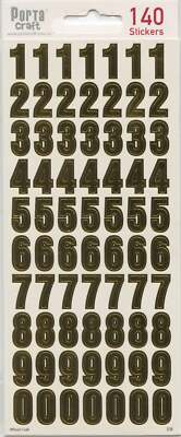 Gold Number Stickers - 140 pk | eBay Australia