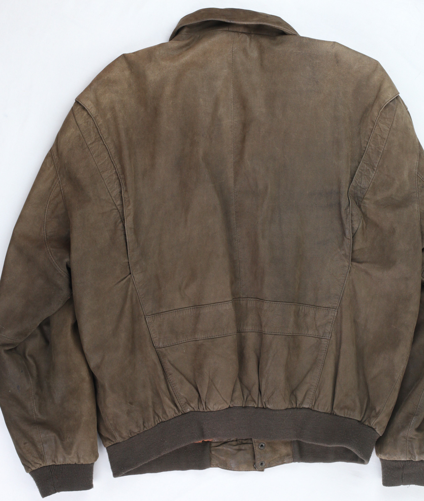 Vintage Structure Leather Bomber Jacket XL Mens - Gem