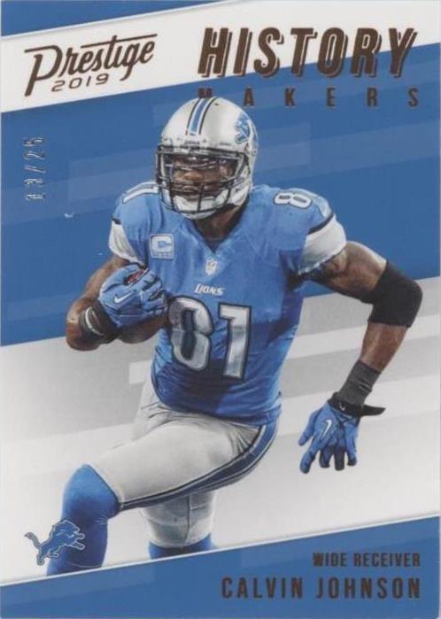 2019 Panini Prestige - History Makers Calvin Johnson #HM-CJ Xtra Points ...