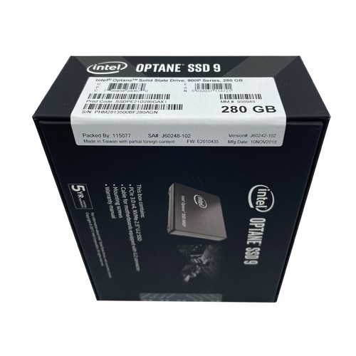 INTEL 900P 280GB U.2 SSD 9 2.5" OPTANE SSDPE21D280GAX1 280 GB PCIE 3.0 ...