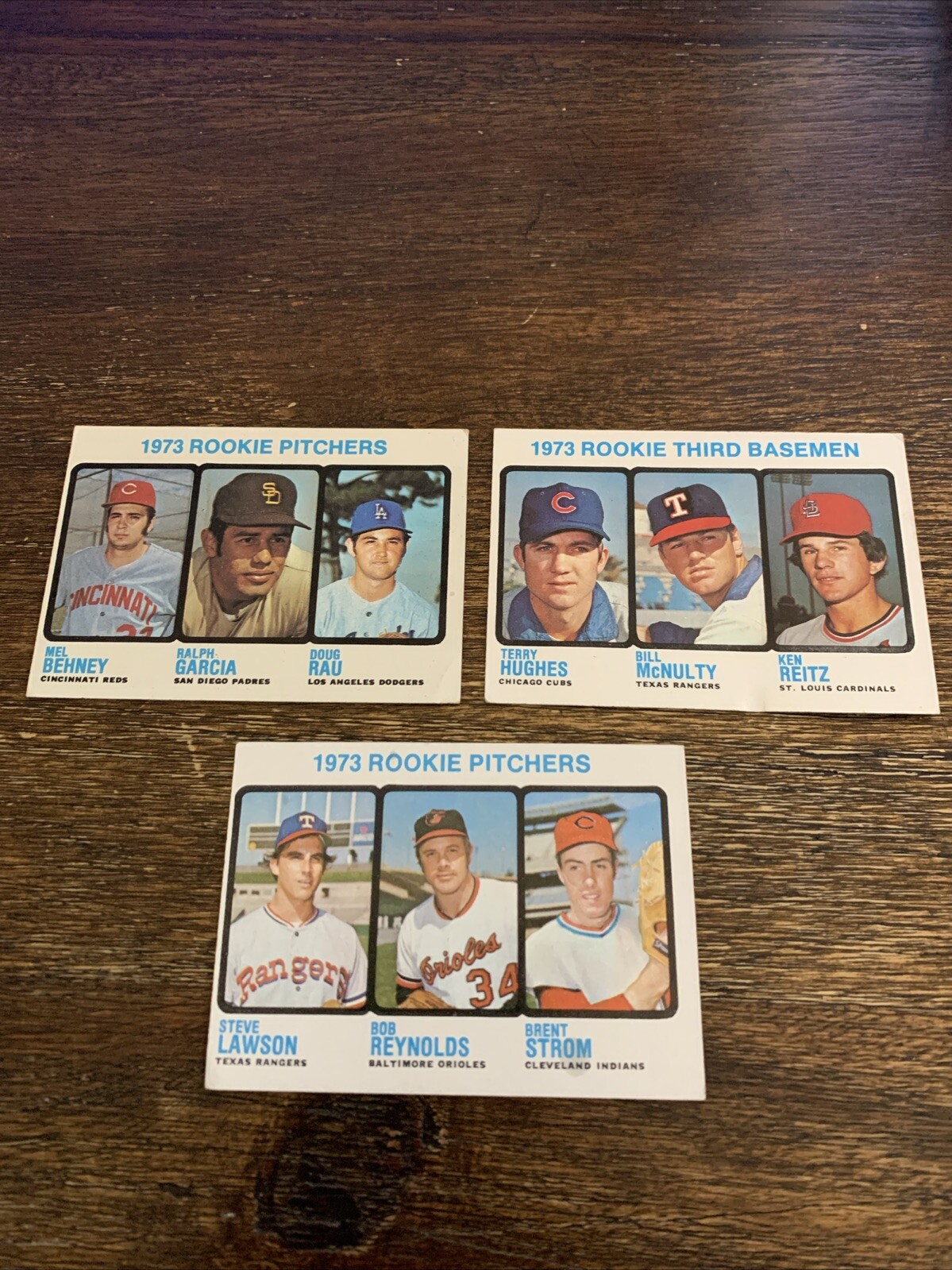 1973 TOPPS DOUG RAU KEN REITZ ROOKIE HIGH SERIES #602 603 612 VG-EX ...