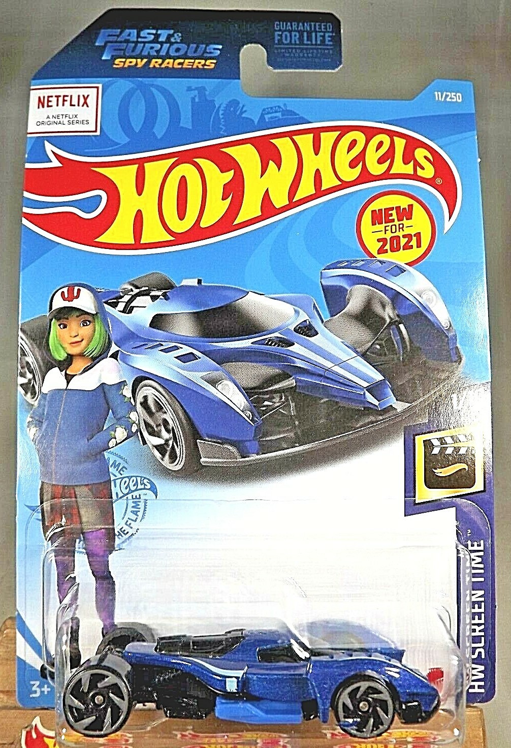 2021 Hot Wheels #11 HW Screen Time-Spy Racers 1/10 HYPERFIN Blue w/Gray ...