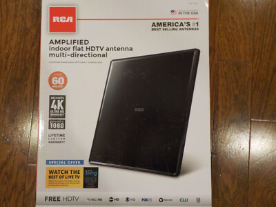 RCA Amplified Indoor Flat HDTV Antenna - can hook up to your TV via ...