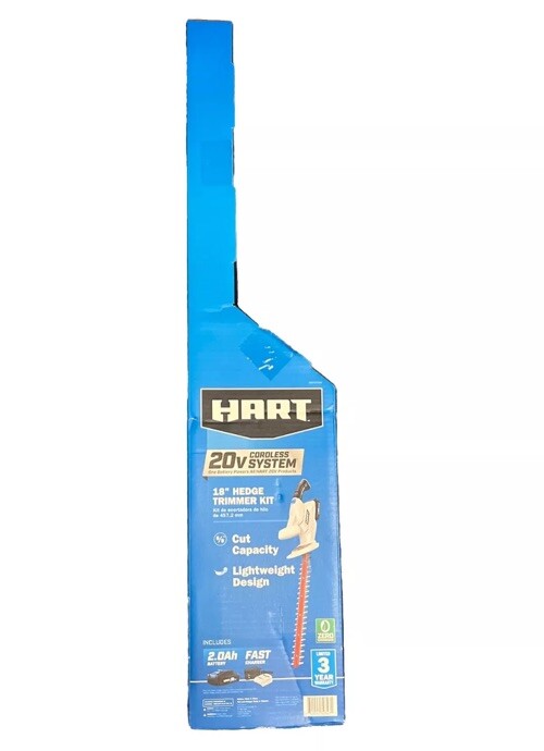 HART 20V Cordless 18-Inch Hedge Trimmer Kit w/ 2.0Ah Battery & Fast ...