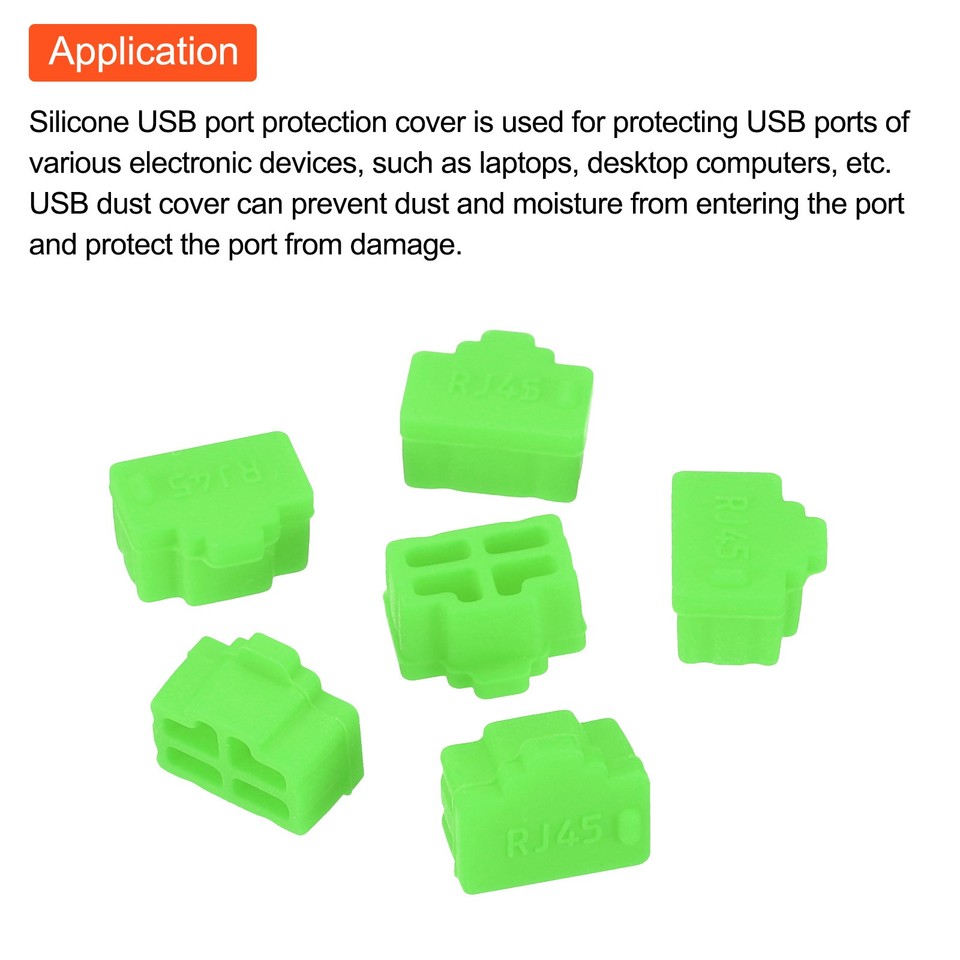 15pcs RJ45 Port Duct Covers Caps Plugs Protector for Laptop PC Ethernet ...