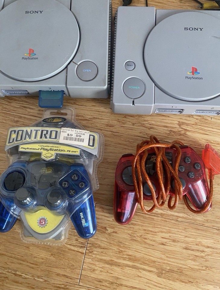 Original PlayStation Console With Games And Remotes | eBay