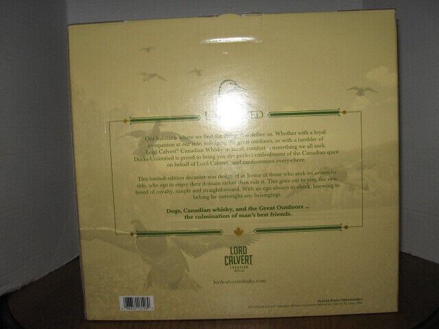 Empty Lord Calvert Hunting Dog 2016 Ltd Ed Canadian whiskey decanter ...