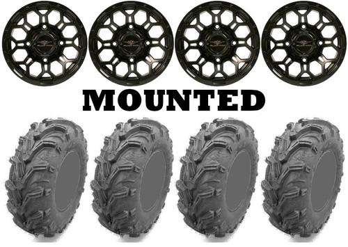 Kit 4 EFX MotoMax Tires 27x10-14/27x12-14 on Falcon Ridge Soar Matte ...