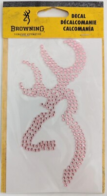 Browning Buckmark Pink Bling Decal - Car Truck Auto Buck Logo Sticker ...