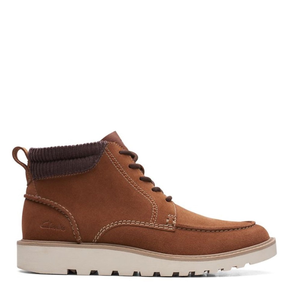 Clarks Men's Barnes Mid Oxford Boot, Cola Suede, Size 11M us | eBay