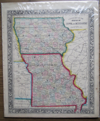 Entire US - Map Of Iowa Missouri