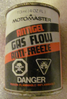 RARE VINTAGE MOTOMASTER CANADIAN TIRE GAS ANTI FREEZE METAL TIN CAN ...