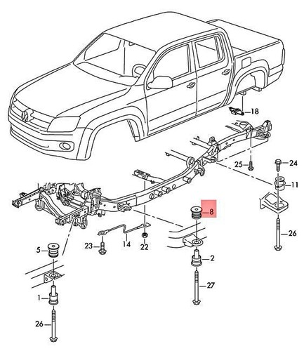 NEW VW AMAROK S6B S7A S7B MOUNTING 2H6801547 ORIGINAL | eBay