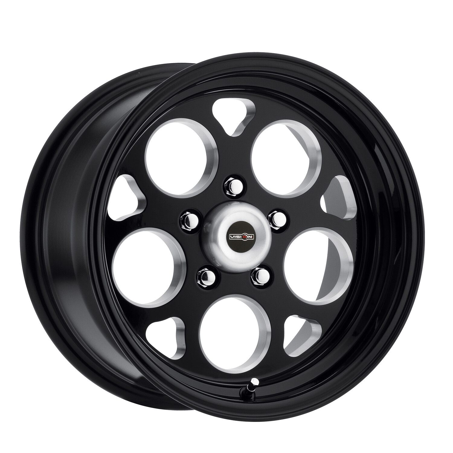 4 New Vision Sport Mag 15x7 5-120.65 0 Gloss Black Milled Spokes Wheels ...