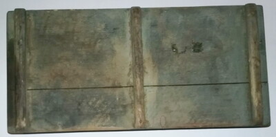 Antique Lift-Top Wooden Tractor or Buggy Tool Box, Original Faded Green ...