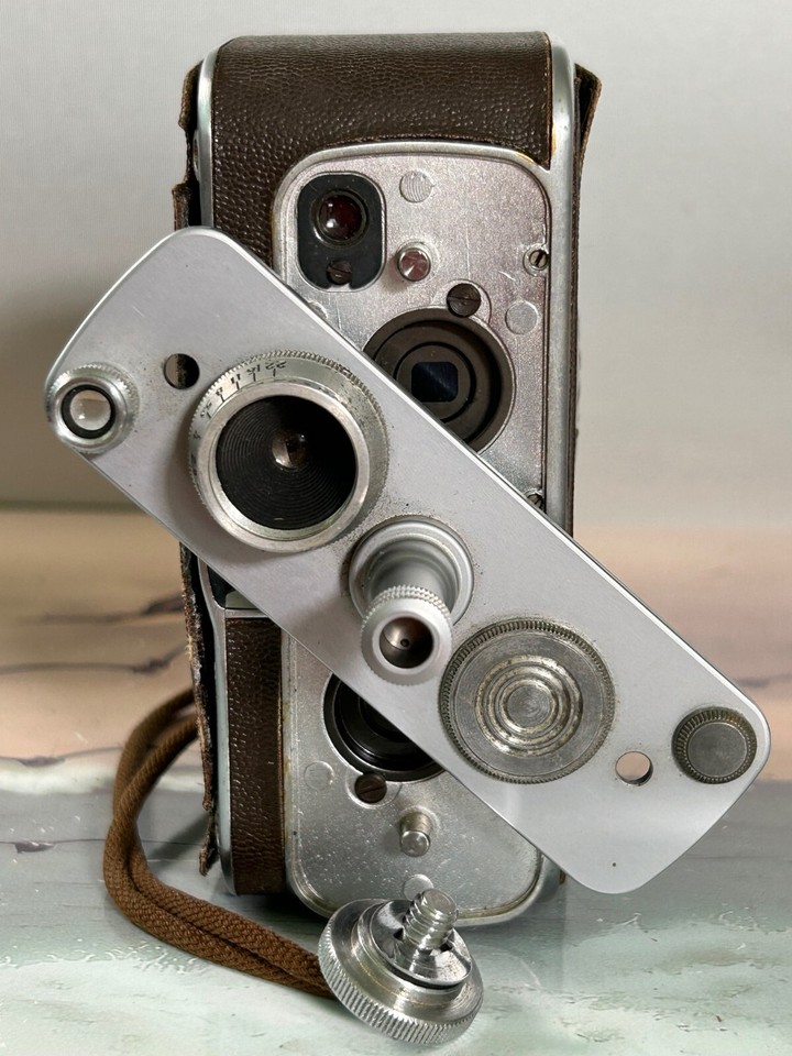 VINTAGE BELL & HOWELL FILMO AUTO-8 CAMERA W/LEATHER CASE [WORKS] | eBay