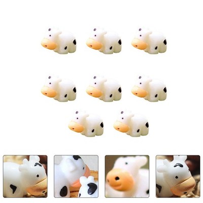 8 Pcs Mini Cow Figurine Bulk Miniature for Fairy Garden Cows Figurines ...