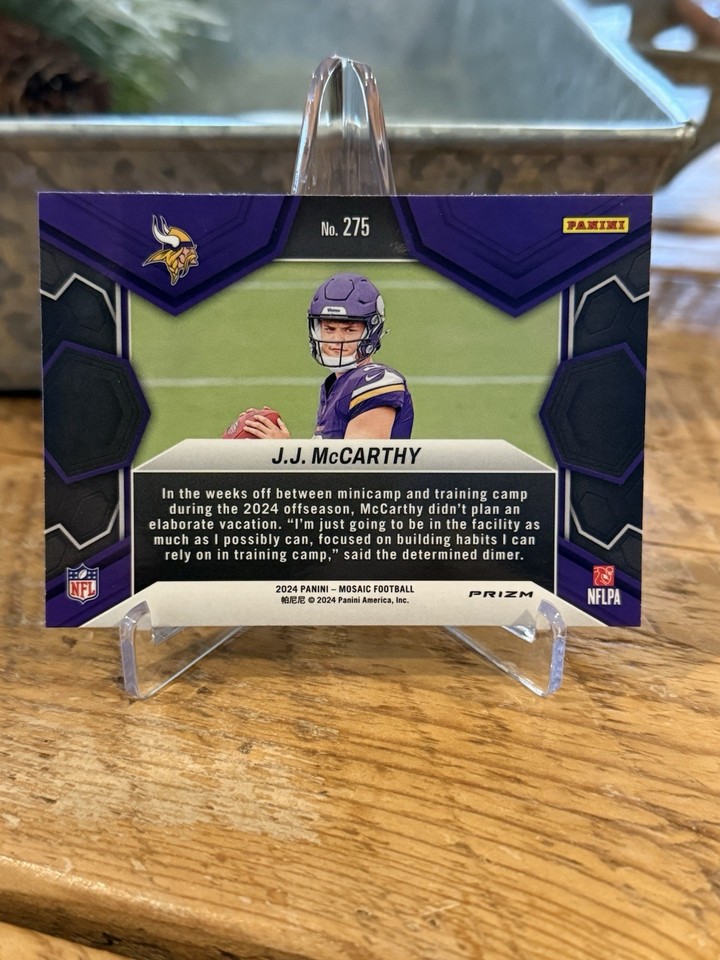 2024 Panini Mosaic - NFL Debut J.J. McCarthy #275 Genesis Mosaic Prizm ...