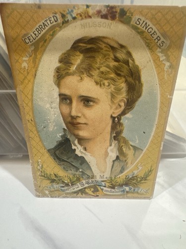 Victorian Singer Sewing Machine Trade Card Celebrated Singer Nilsson ...