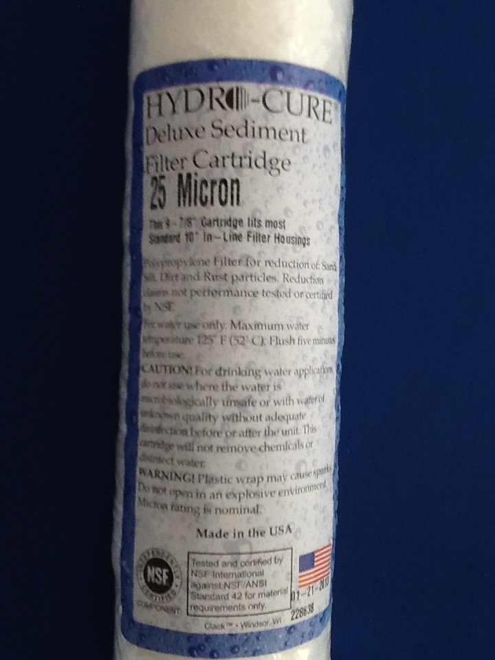 HYDRO CURE DELUXE 25 MICRON 10"x2.5" SEDIMENT FILTER - 12 FILTERS | eBay