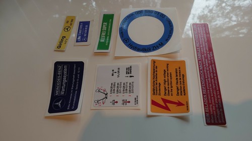 Mercedes 190E 2.3-16 aufkleber satz ECE 185ps M102983 w201034 16v W201 ...