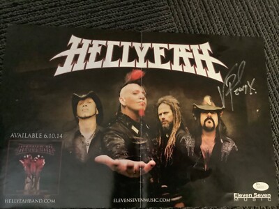 Vinnie Paul Autographed blood for blood promotion HellYeah,pantera. | eBay