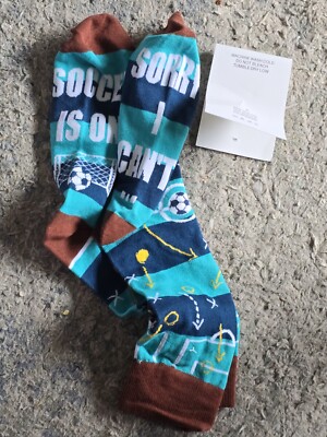 NEW Soccer Is On, Sorry I Can't Novelty Men's Socks Size 7-13 | eBay