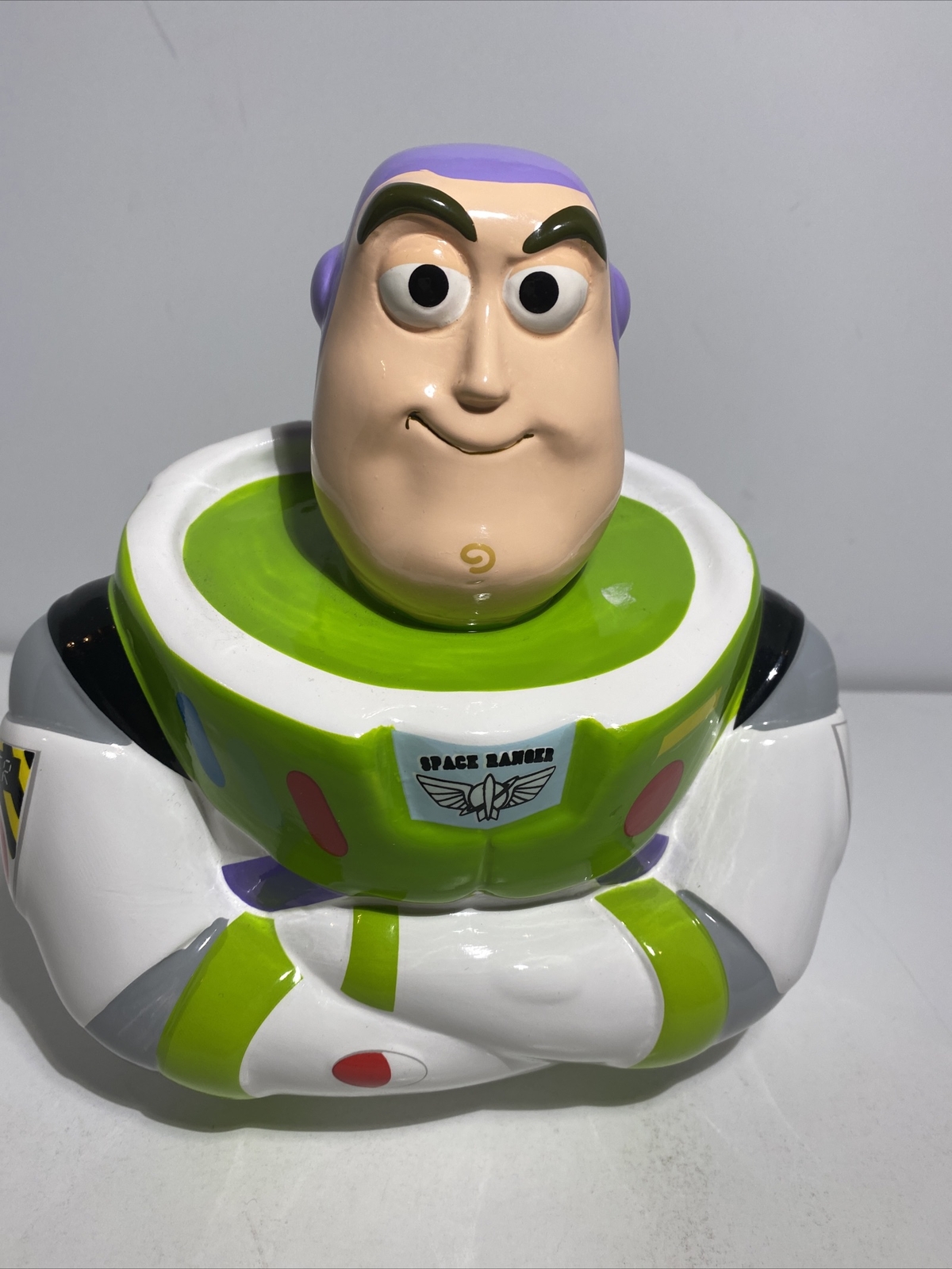 NWT Disney Pixar TOY STORY Buzz Lightyear Ceramic Piggy Coin Bank ...